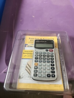 Construction master pro calculator Model 4065 V3.1 Calculated ...
