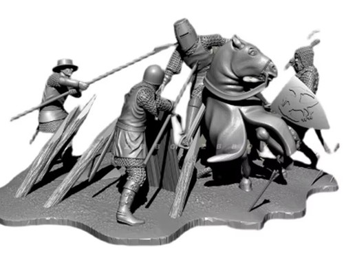 1/35 Resin Figure Model Kit Medieval Knights Warriors Crusaders Battle ...