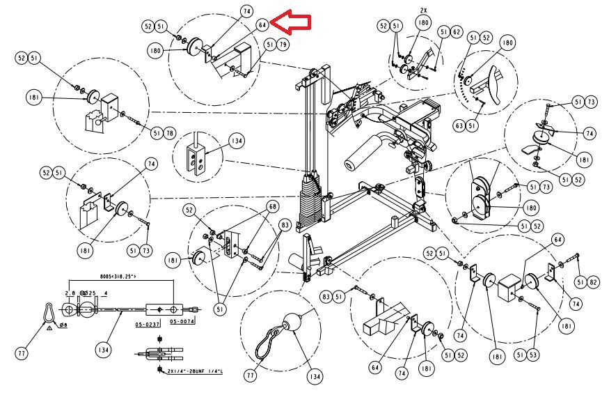 Precor Home Cable Gym S3.21 S3.45 Spacer PPP000000040379102 | eBay
