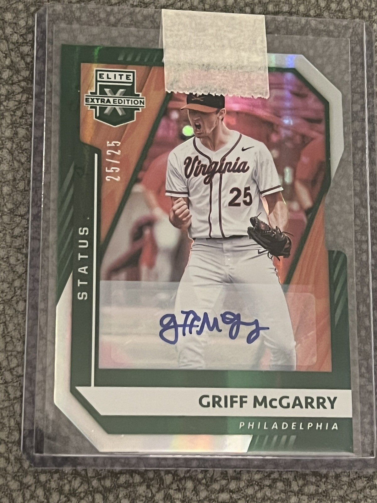 2021 Panini Elite Extra Edition GRIFF McGARRY Phillies GREEN STATUS 25/ ...