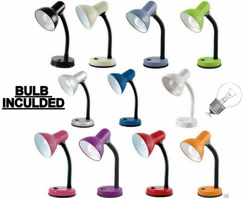 Desk Lamp Flexi Neck Table Desk Reading Lamp With Bulb Home Office ...