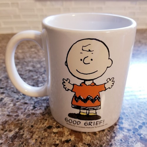 The Peanuts Charlie Brown Coffee Mug Cup 12 oz EUC Good Grief Cartoon ...