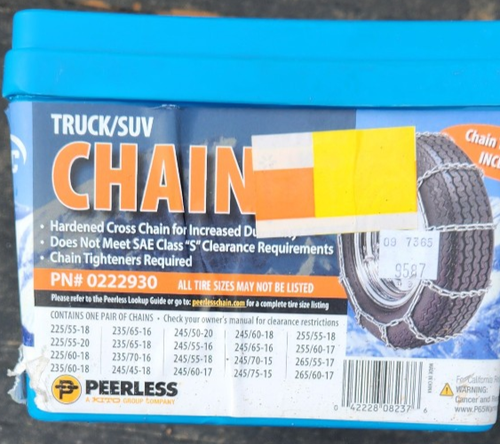 Peerless Chain Company Light Truck / SUV Tire Snow Chains PN0222930 | eBay