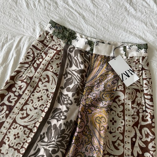 NWT Zara Women’s Wide Leg Printed Pants Size Medium | eBay