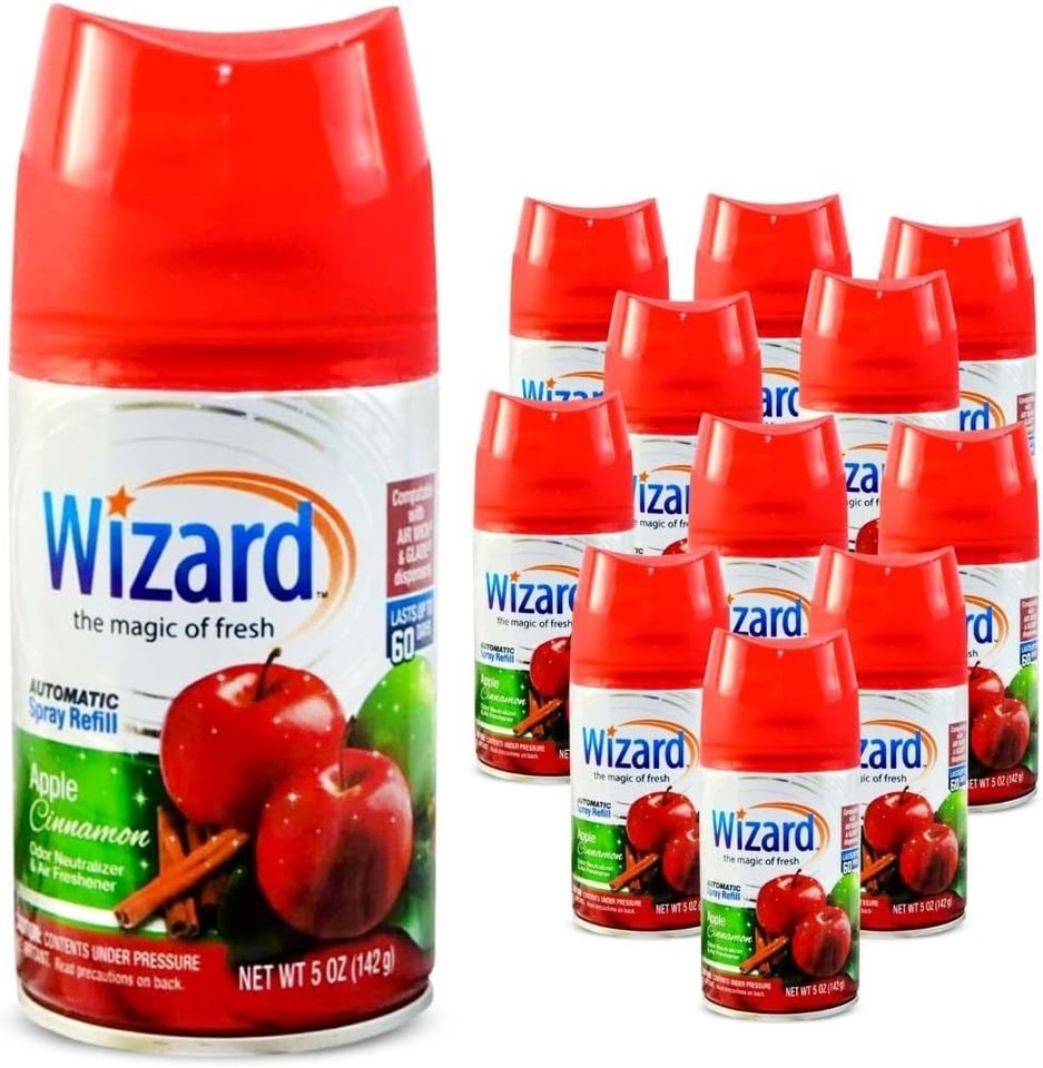 12 WIZARD Automatic Spray Refills 5oz Air Freshener Refill Cans | eBay