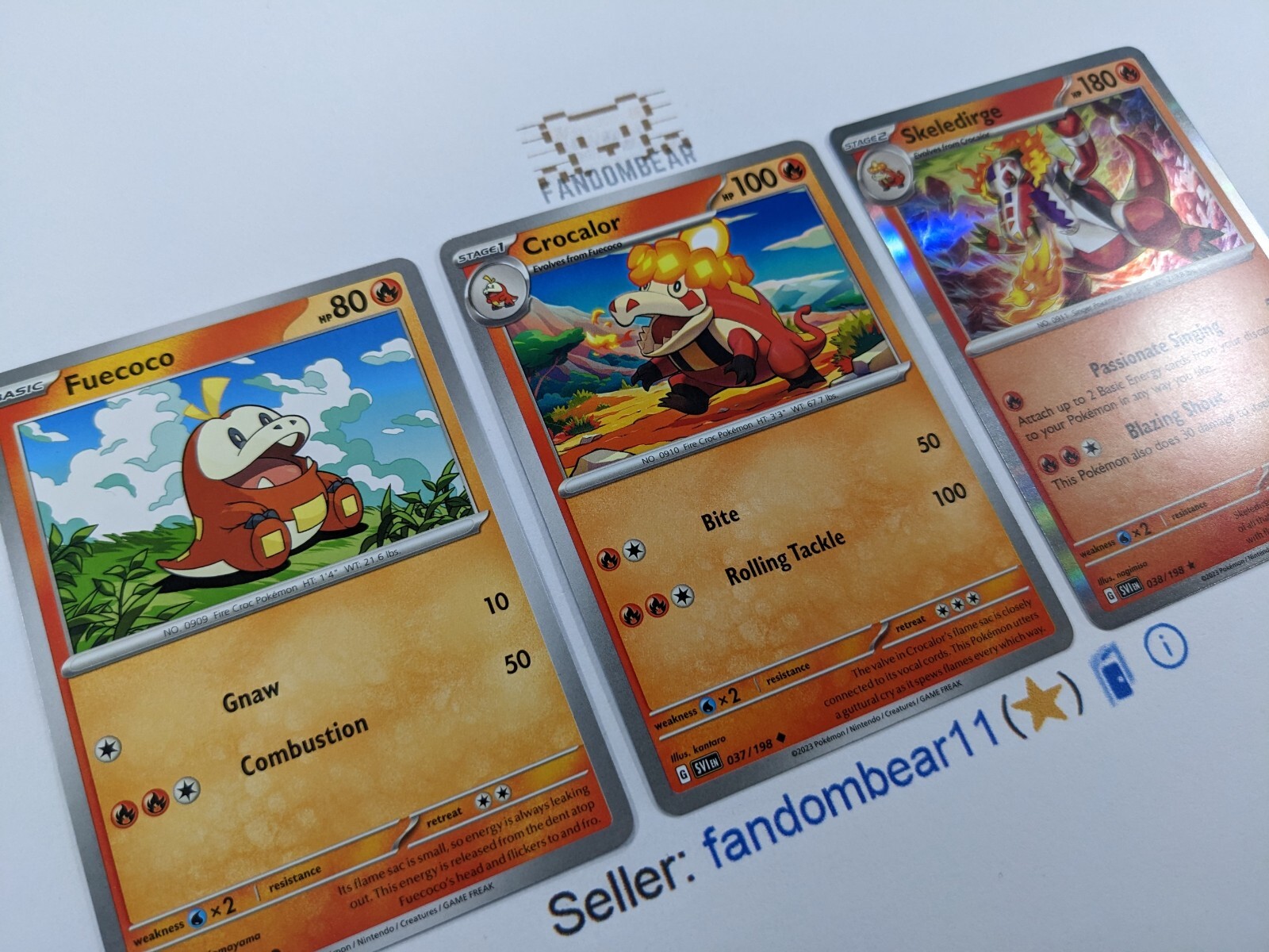 FUECOCO CROCALOR SKELEDIRGE 3 Card Evolution SET 2023 Scarlet & Violet ...