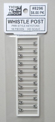 PRR STYLE WHISTLE POST SIGNS HO 1:87 SCALE LAYOUT DIORAMA TICHY TRAINS ...
