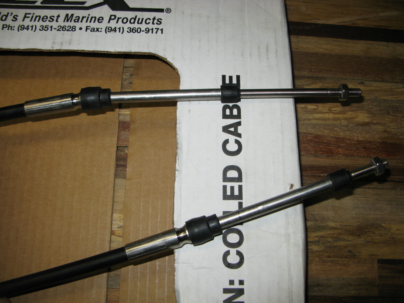 Uflex C22X20 20' Stainless Steel Control Cable 1/4-28 Threads 43 Series ...