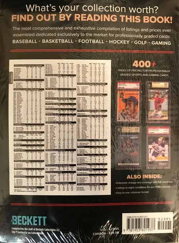 2023 Beckett Graded Trading Card Price Guide 24th Edition ~ Ronald ...