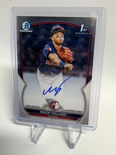 Maick Collado Bowman Chrome 1st Auto CPA-MCO Cleveland Guardians | eBay