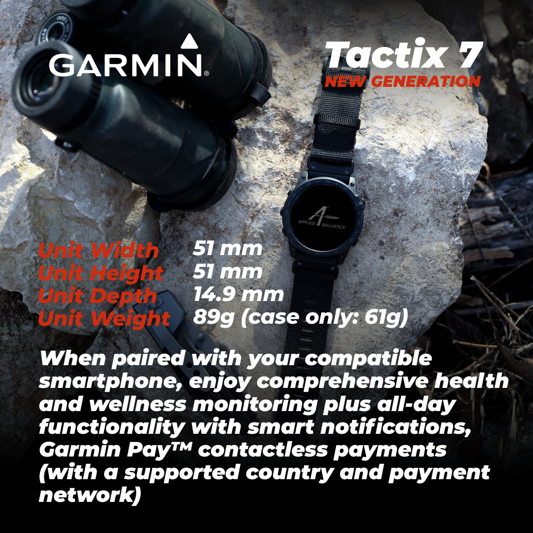 Garmin Tactix 7 Pro Solar Edition Tactical GPS Smartwatch with Nylon ...