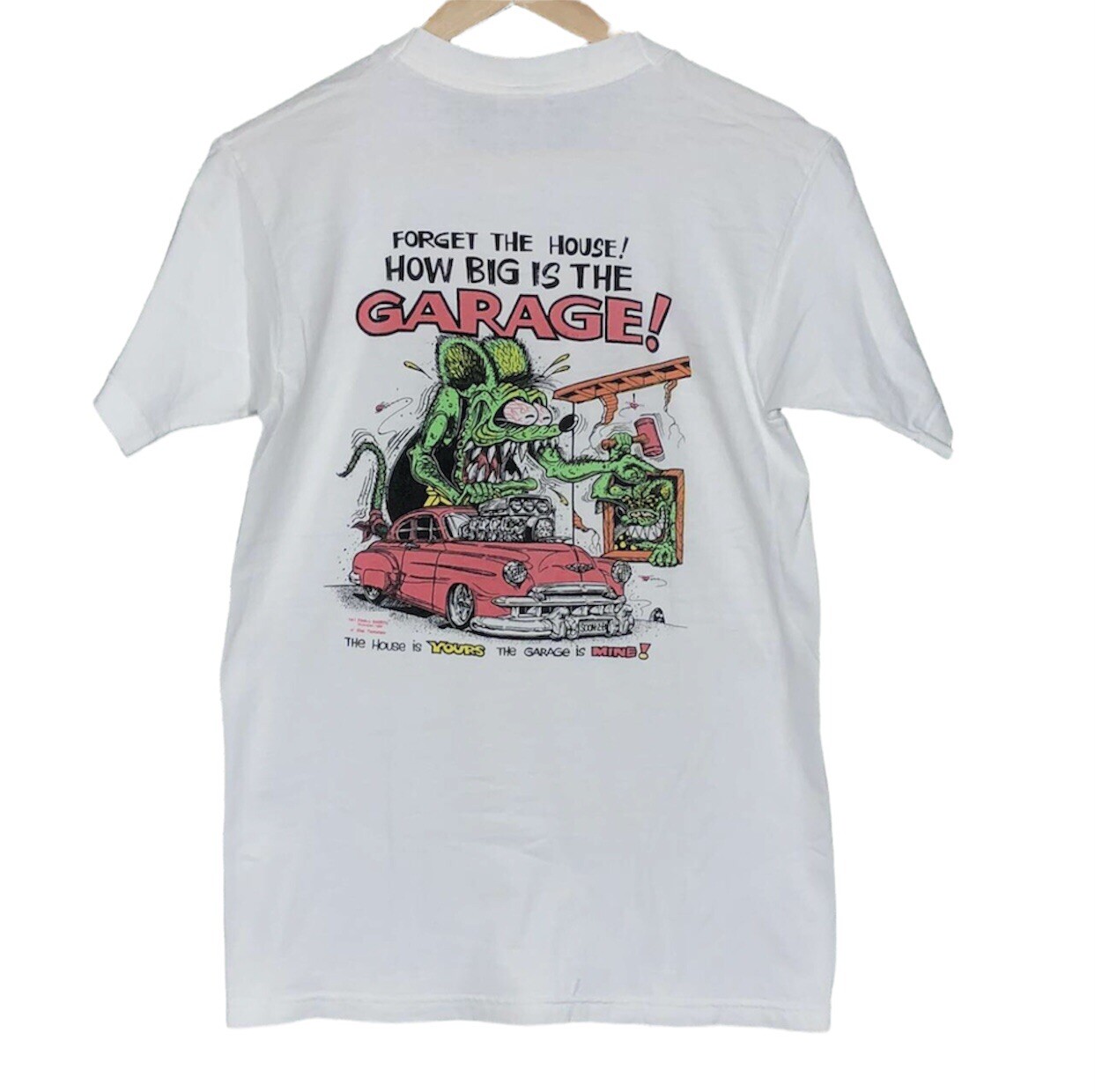 Vintage Ed Roth Rat Fink Shirt 1994 Hot Rod Small - Gem
