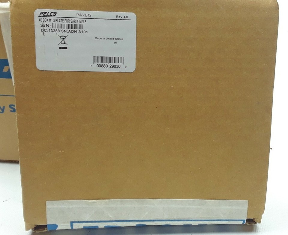 Pelco IM-VE4S 4S Electrical Box Adapter Plate for Sarix IM-V & IM-E ...