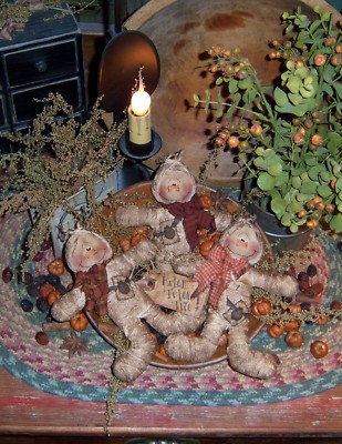 Primitive Patti's Ratties RutenTutenTrio Mummy Ornies Doll Paper ...