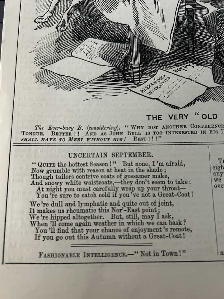 1884 Print | The Very Old Soldier – Punch Cartoon | Victorian Humour ...