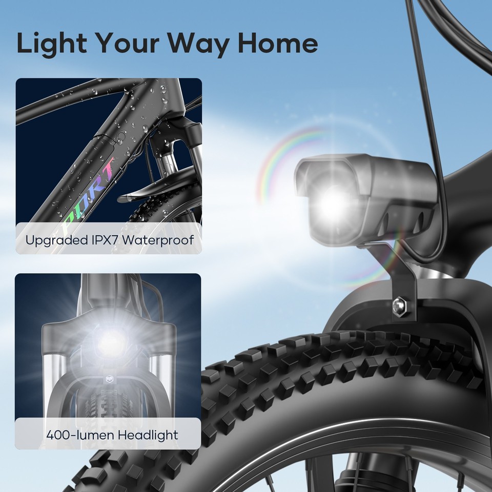 26" Electric Bike 1500W Peak 65 Mlies 25mph E Bikes Commuter 48V eMTB ...