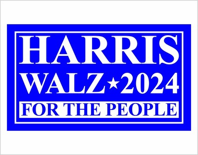 Harris Walz 2024 Window Sticker Decal or Magnet Kamala Harris Blue ...