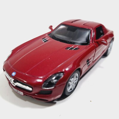 Kinsmart Mercedes-Benz SLS AMG Candy Apple Red Hardtop 1/36 Scale ...