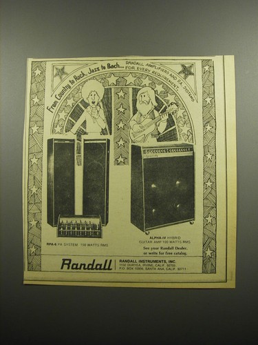 1974 Randall RPA-6 PA System and Alpha-IV Hybrid Guitar Amp ...