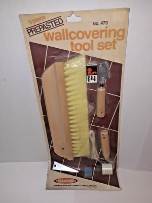 Vintage 9 Piece Prepasted Wall Covering Tool Set | eBay