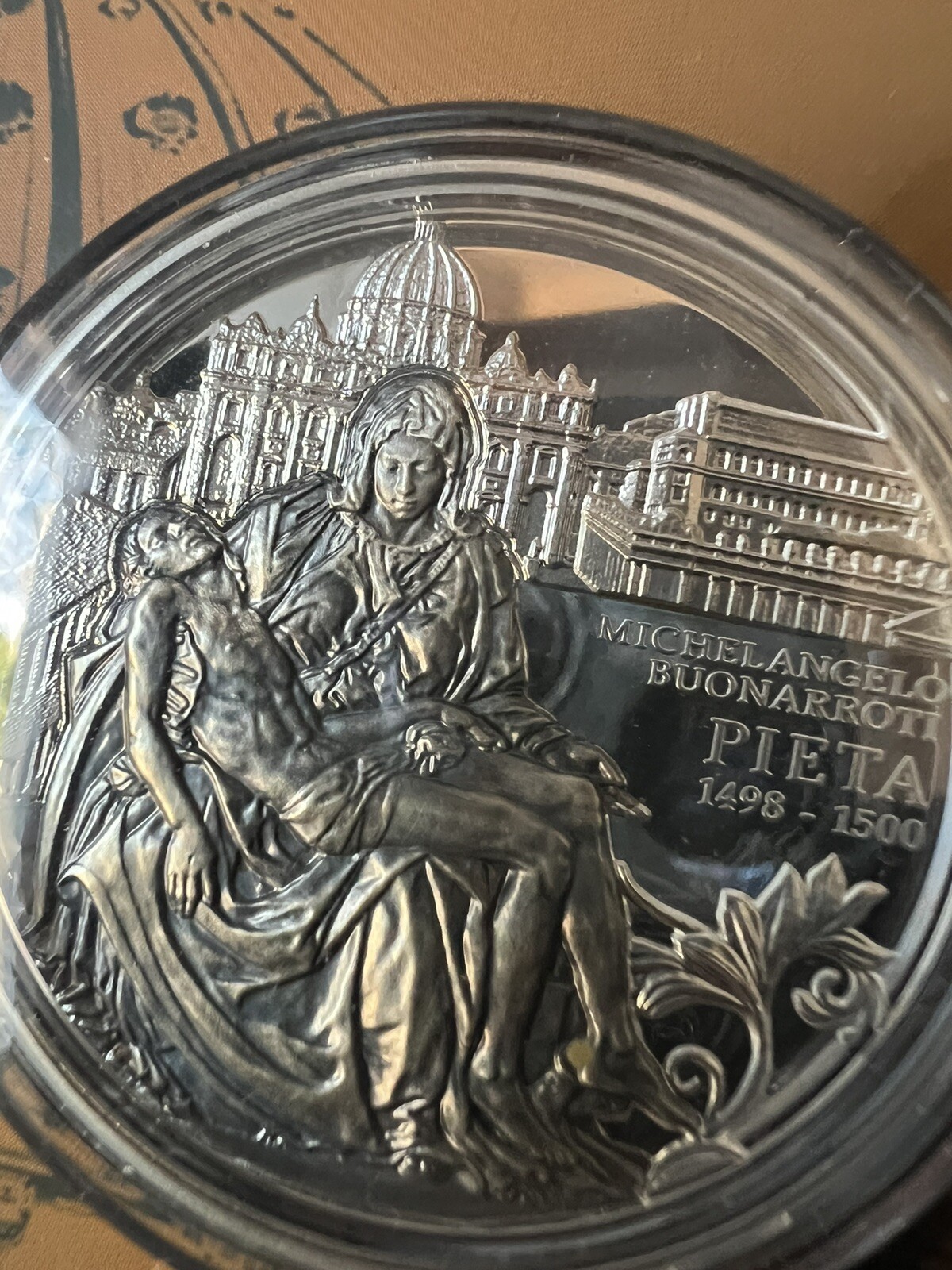 Pieta “Masterpeices Of Sculpture” Silver 2 Oz Commemorative Coin | eBay