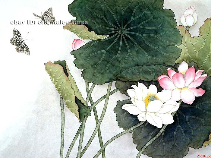 Chinese 100% real natural silk thread,su hand embroidery kits:lotus ...