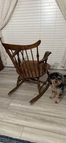 Nichols & Stone- Antique Solid Wood Rocking Chair- House of Windsor | eBay