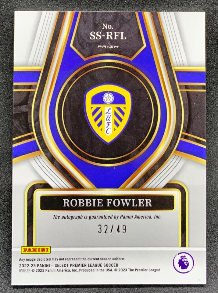 2022-23 Select Premier League ROBBIE FOWLER Purple Prizm Signatures ...