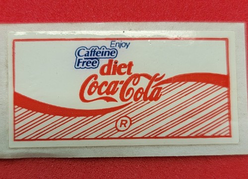 VINTAGE CAFFEINE FREE DIET COCA-COLA LABAL STICKER SMALL | eBay
