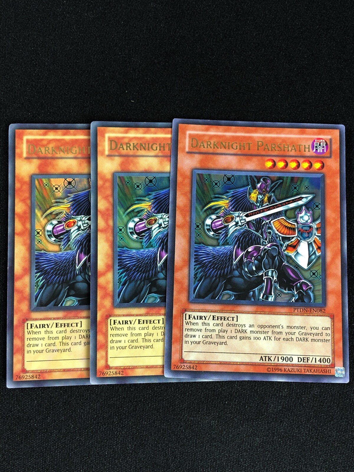YUGIOH DARKNIGHT PARSHATH PTDN-EN082 ULTRA PLAY/EDGEWARE X3 | eBay