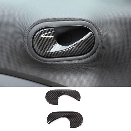 Carbon Look Inner Door Grab Handle Cover Trim For Mercedes Benz smart ...