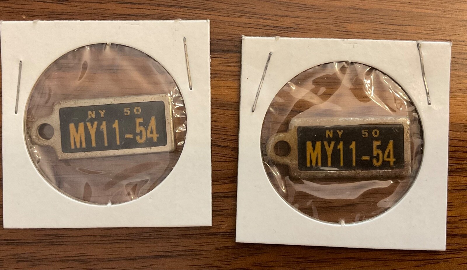 1950 New York Pair DAV Mini License Plate tags keychain Disabled ...