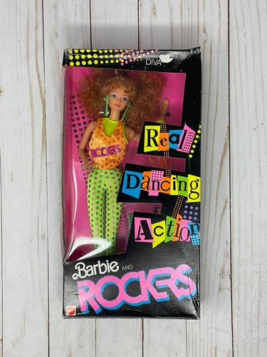 Barbie and the Rockers Diva with Real Dancing Action Doll 1986 Mattel ...