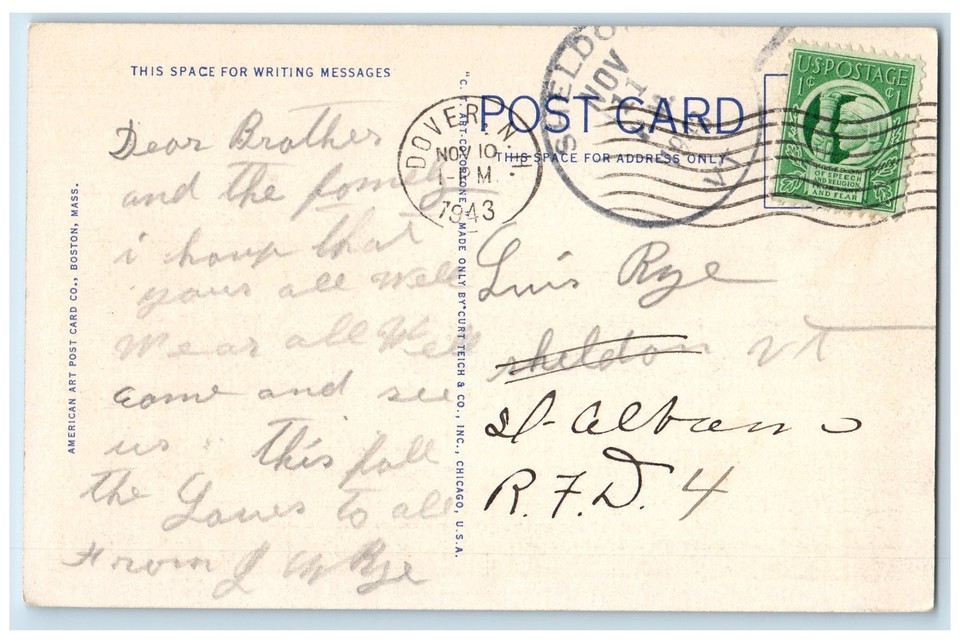 1943 Little Bay Bridge Over Pistaqua River Between Dover-Portsmouth NH ...