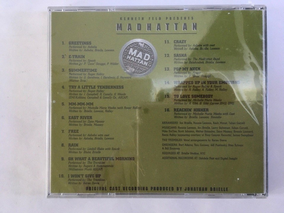 MADHATTAN - CD - ORIGINAL CAST RECORDING New Sealed | eBay