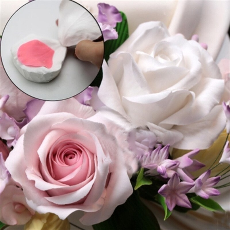 3D Rose Flower Petals Kitchen Baking Mold Silicone Cake Decorating ...
