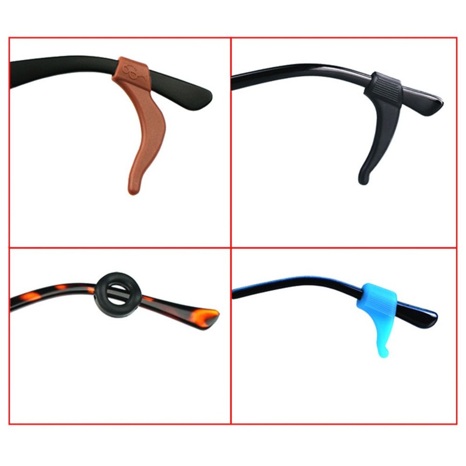 24 Pair Glasses Anti-slip Cover Temple Tips Silicone Eyeglass Frame ...