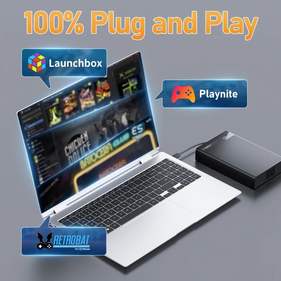 New Mix 500G Retro Video Game Emulator Console Built-in 38000+ Games ...