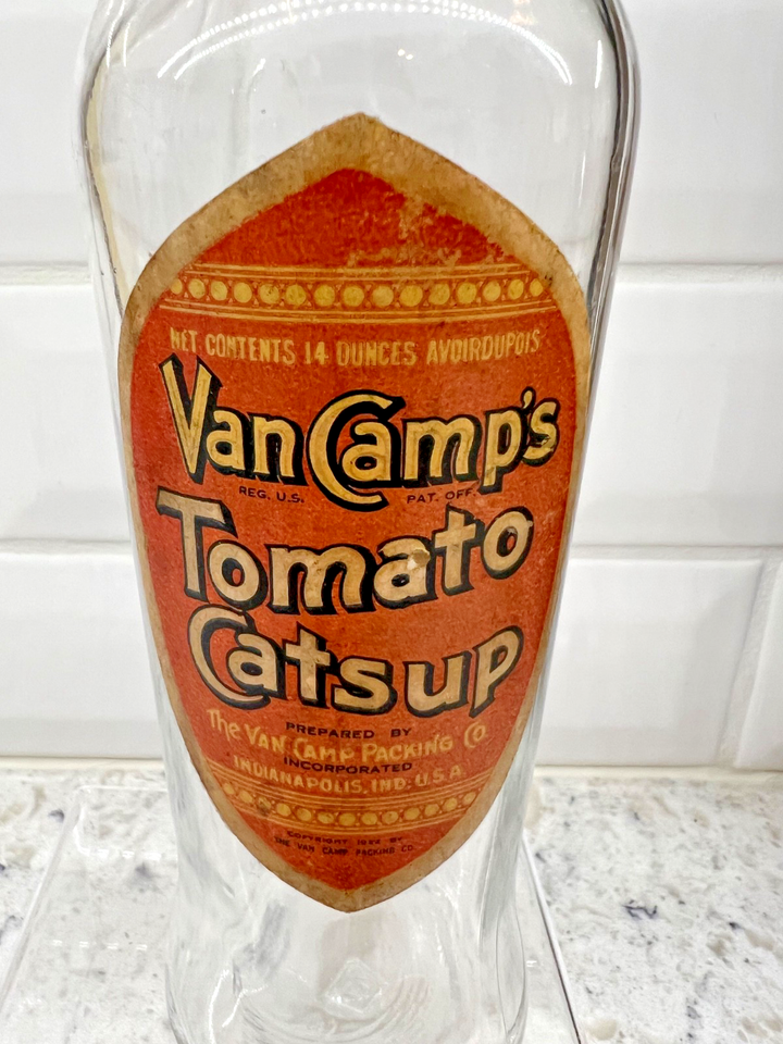 RARE VAN CAMP'S TOMATO CATSUP ORIGINAL LABEL & CAP - INDIANAPOLIS IND ...