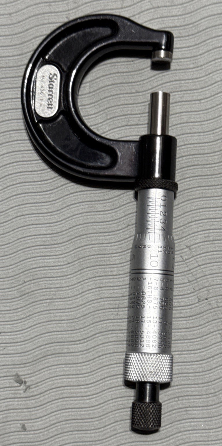 1” Starrett 436 Outside Micrometer; Hardly Used - Case Not Included | eBay