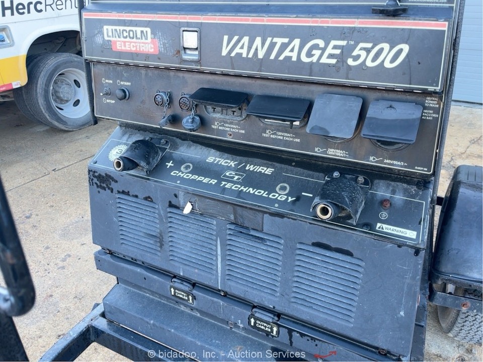 2011 Lincoln Vantage 500 Diesel Towable Welder Generator Deutz bidadoo ...