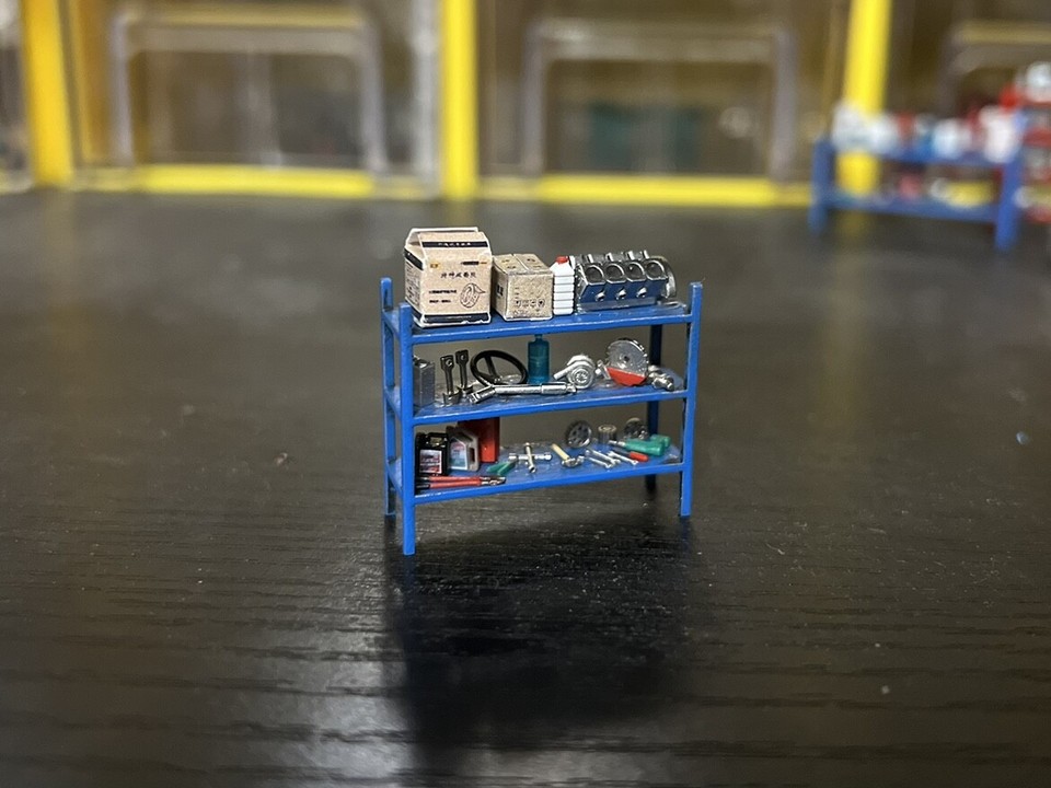 Diorama 1/64 Garage Props Model Repair Workshop Tools Scene Model ...