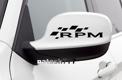 RPM Sport Car Racing Performance Motorsport Mirror Vinyl Decal Sticker ...