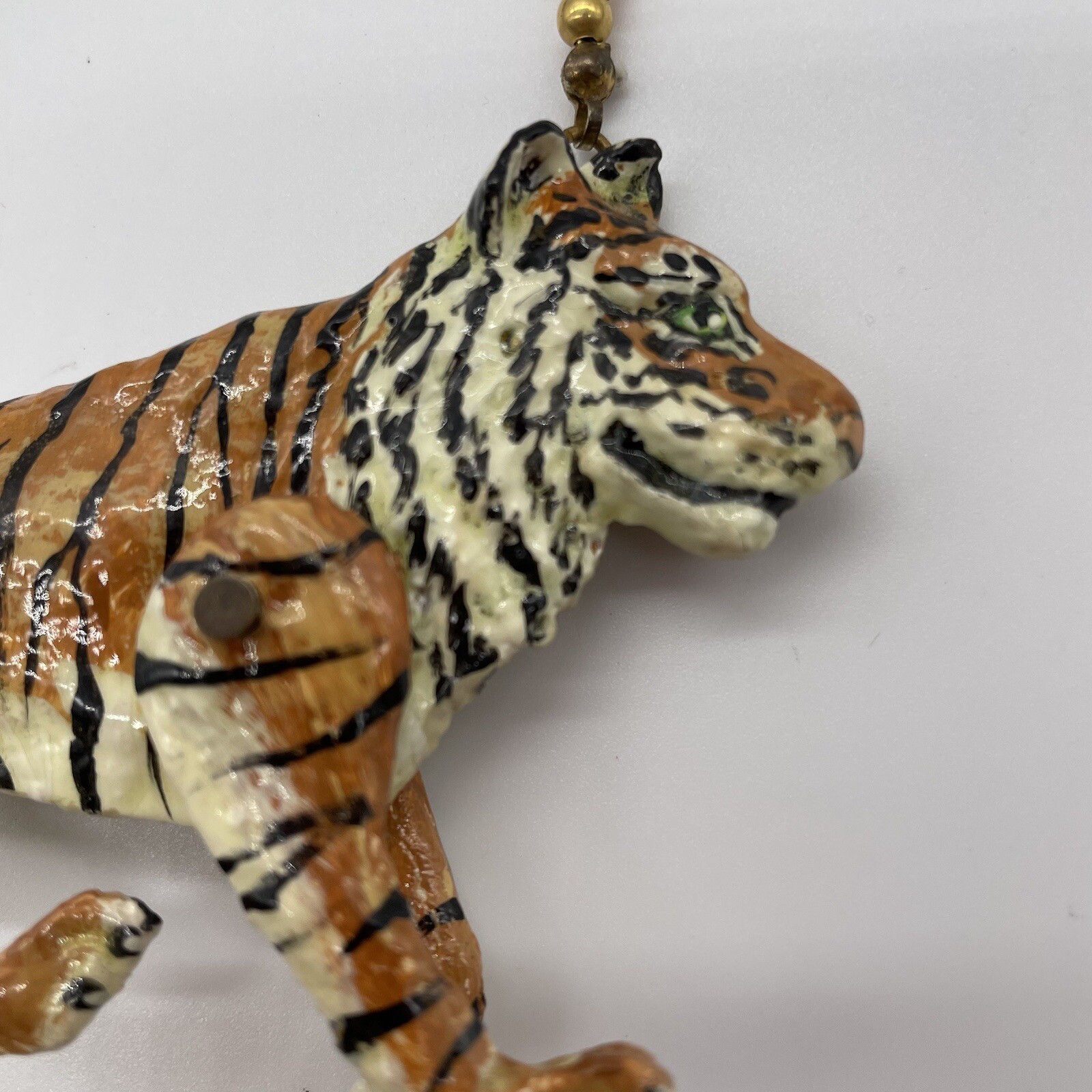 Vintage Dorian Designs Tiger Articulated Signed Wood… - Gem