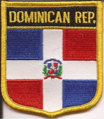 3 DOMINICAN REPUBLIC SHIELD FLAG EMBROIDERED PATCHES -- IRON-ON -NEW 2.5 x 2.75" | eBay