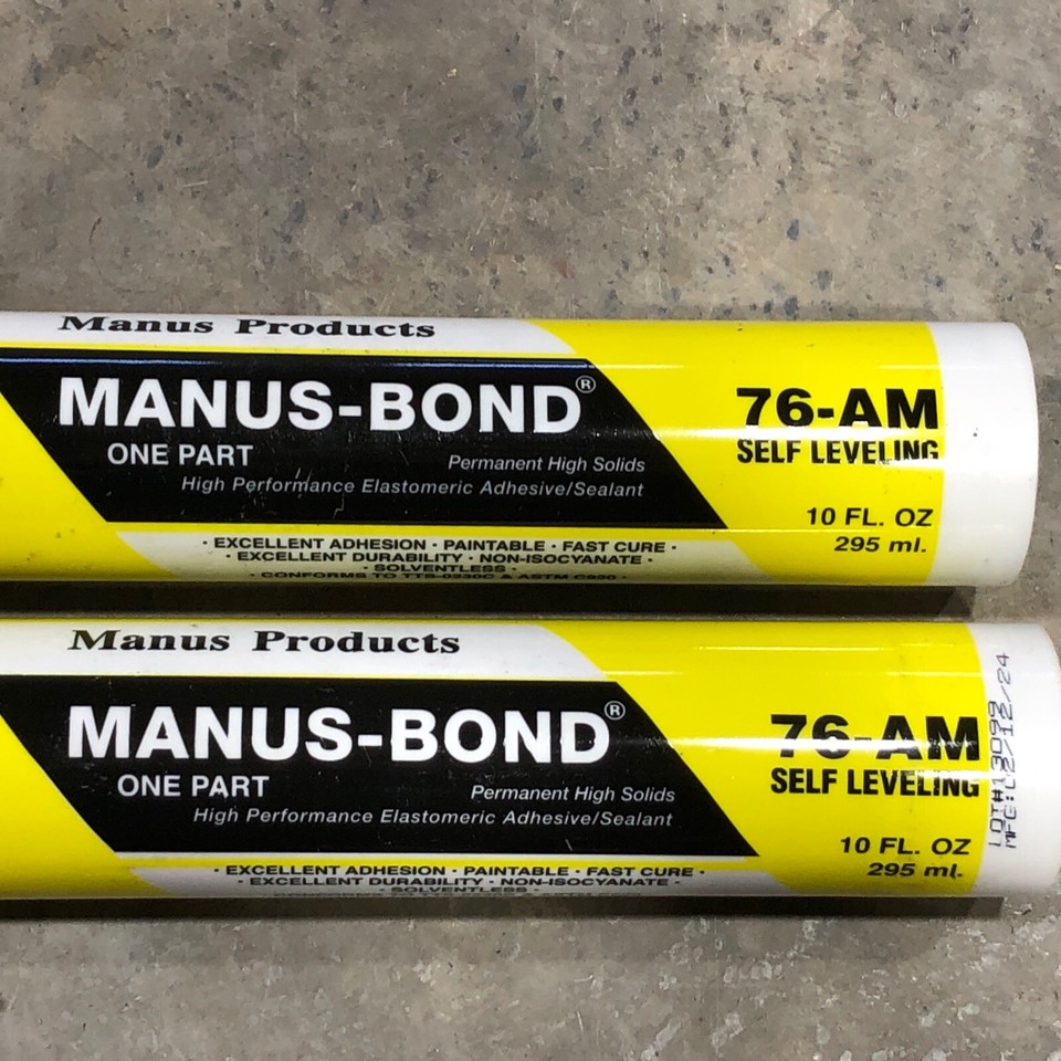 Qty.2 Manus Bond 76-AM Self Leveling Elastomeric Adhesive/Sealant Black ...