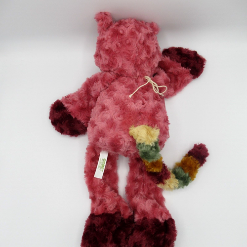 OOMFY PLUSH GENET Pink Wild Cat Ringed Tail 19" Stuffed w/ True Stories ...