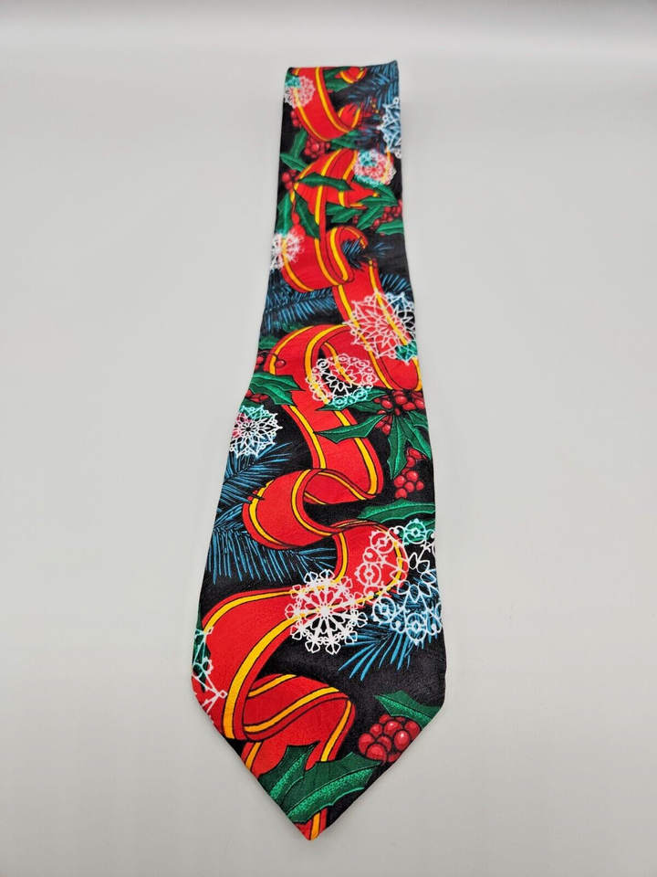 RUSH LIMBAUGH Signed No Boundaries Tie Necktie Silk CHRISTMAS HOLIDAY ...