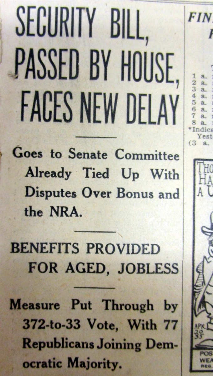 Social Security Act Poster 1935