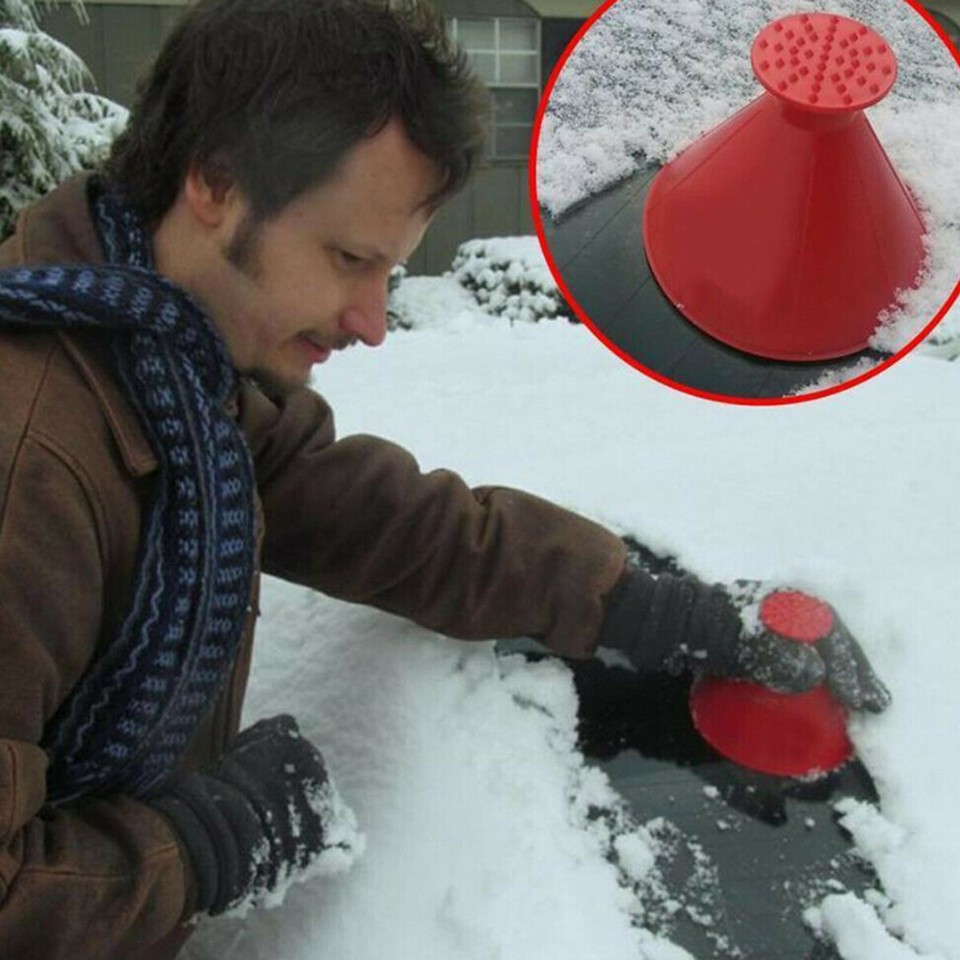 Car Windshield Ice Snow Remover Scraper Tool Magical Shaped Round ...